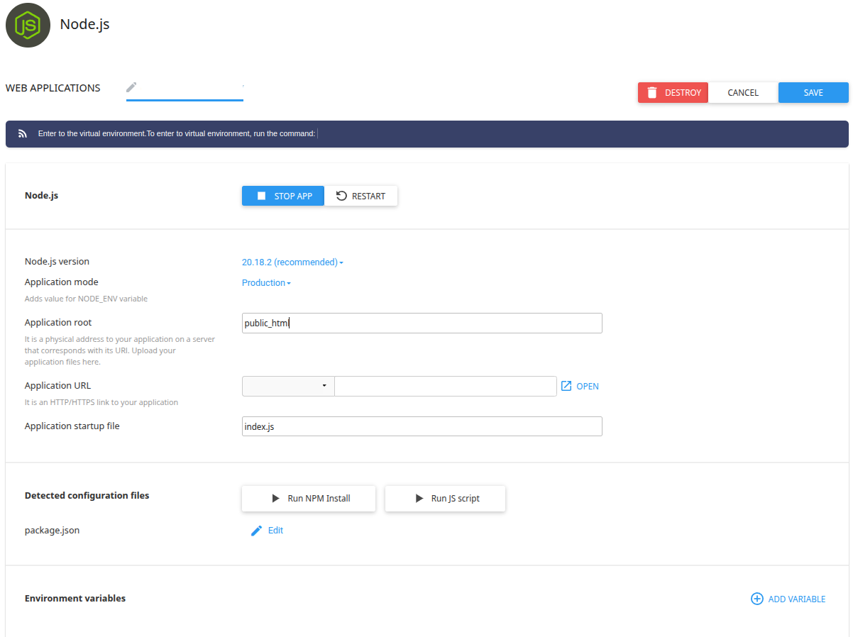 How To Deploy Node.js app in cPanel - HostMyCode